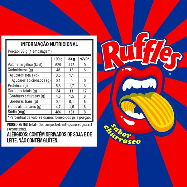 Batata Frita Ruffles Churrasco 33g - superprix